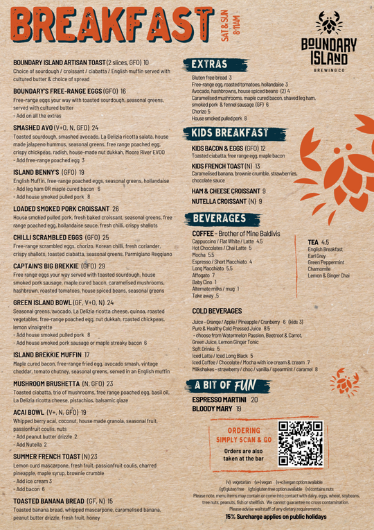 Menus – Boundary Island Brewing Co