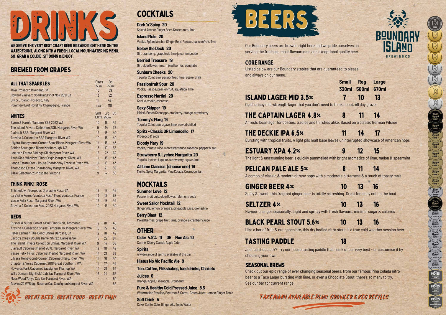 Menus – Boundary Island Brewing Co