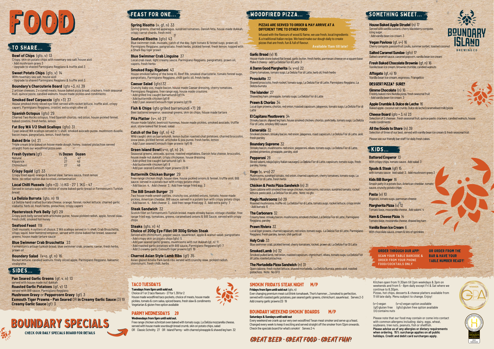 Menus – Boundary Island Brewing Co